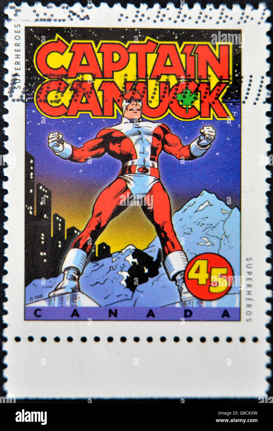 CANADA - CIRCA 1995: A stamp printed in Canada shows Comic Book ...