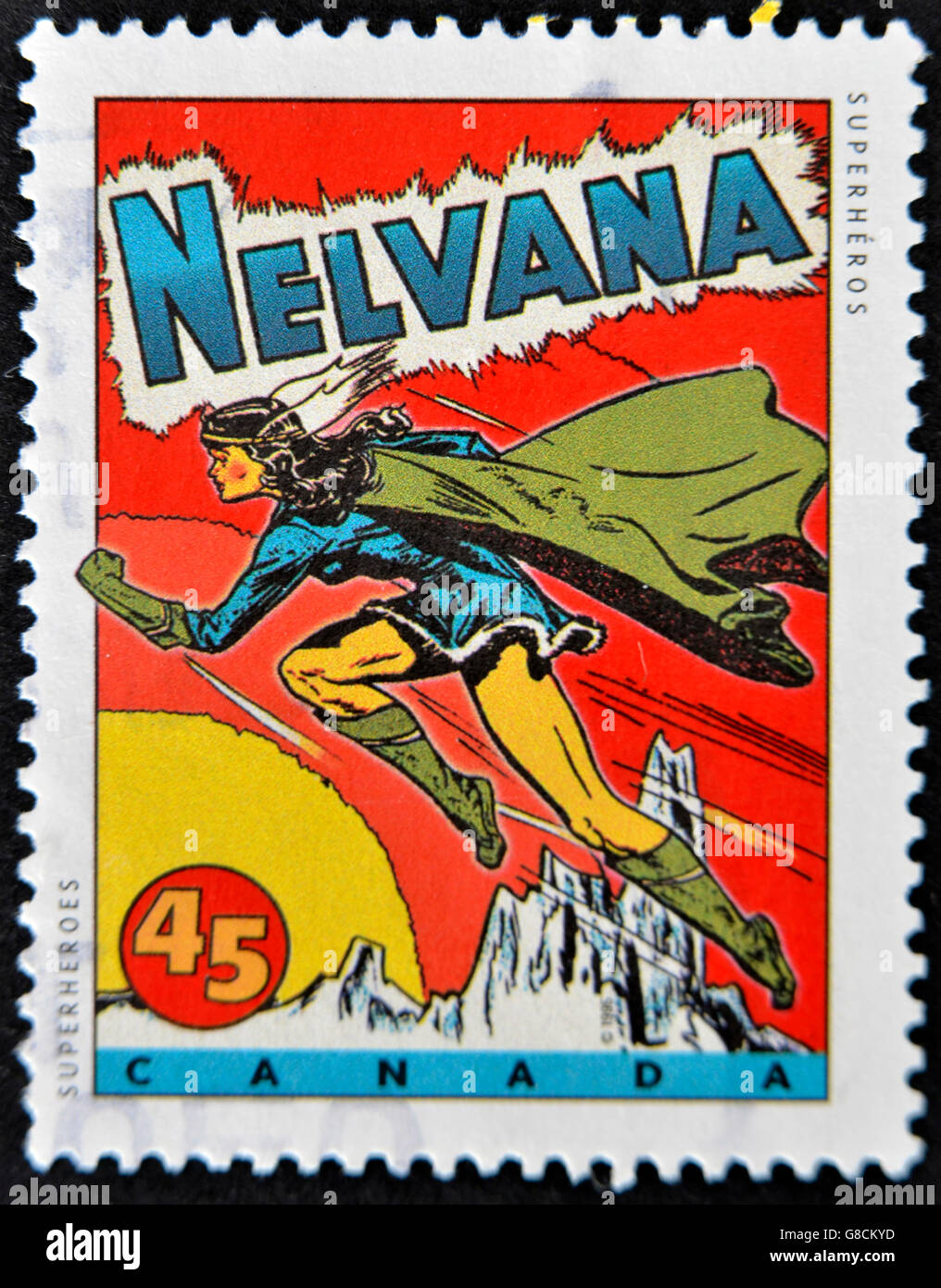 CANADA - CIRCA 1995: A stamp printed in Canada shows Comic Book ...