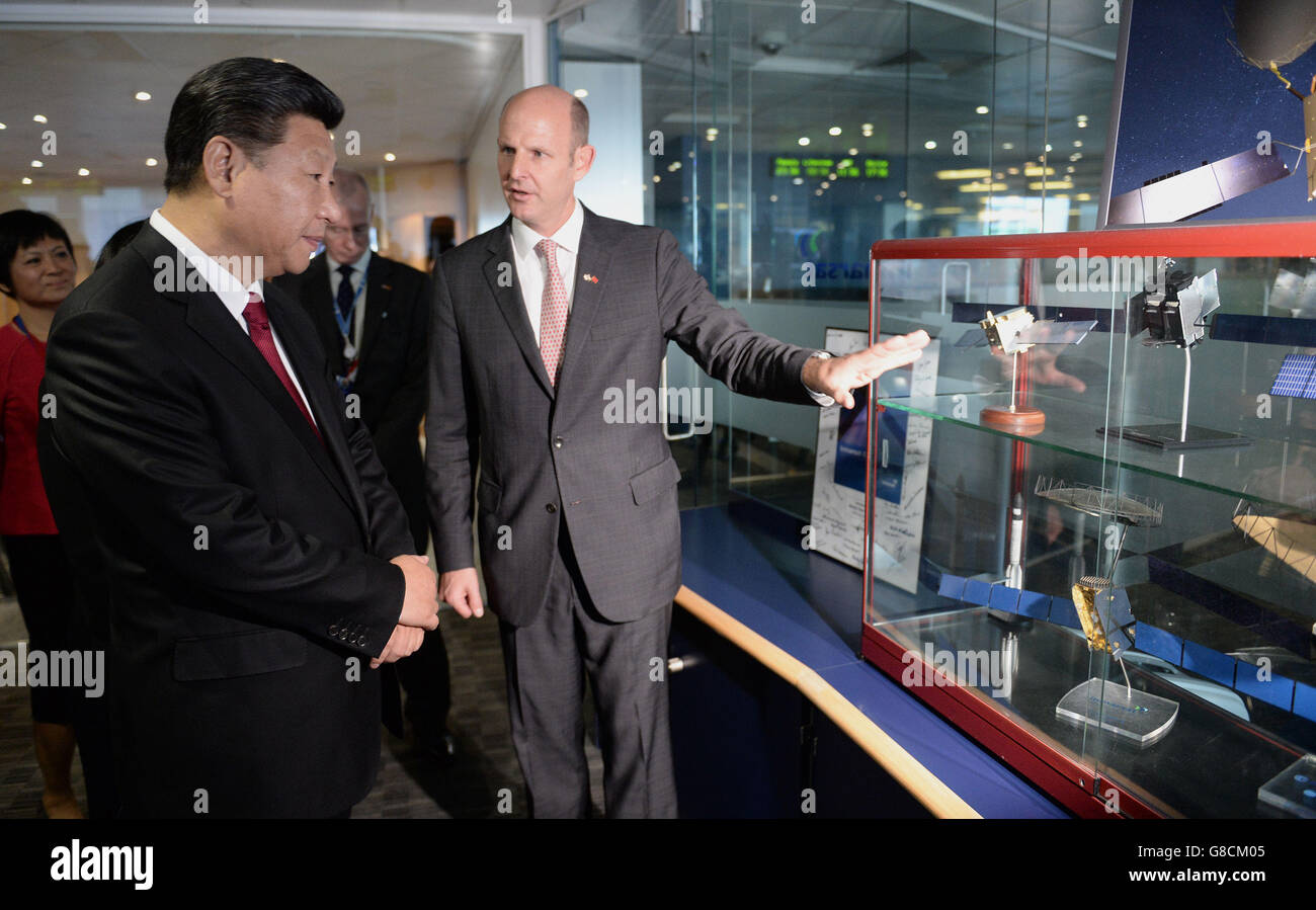 Chinese president xi jinping views models satellites rupert pearce hi ...