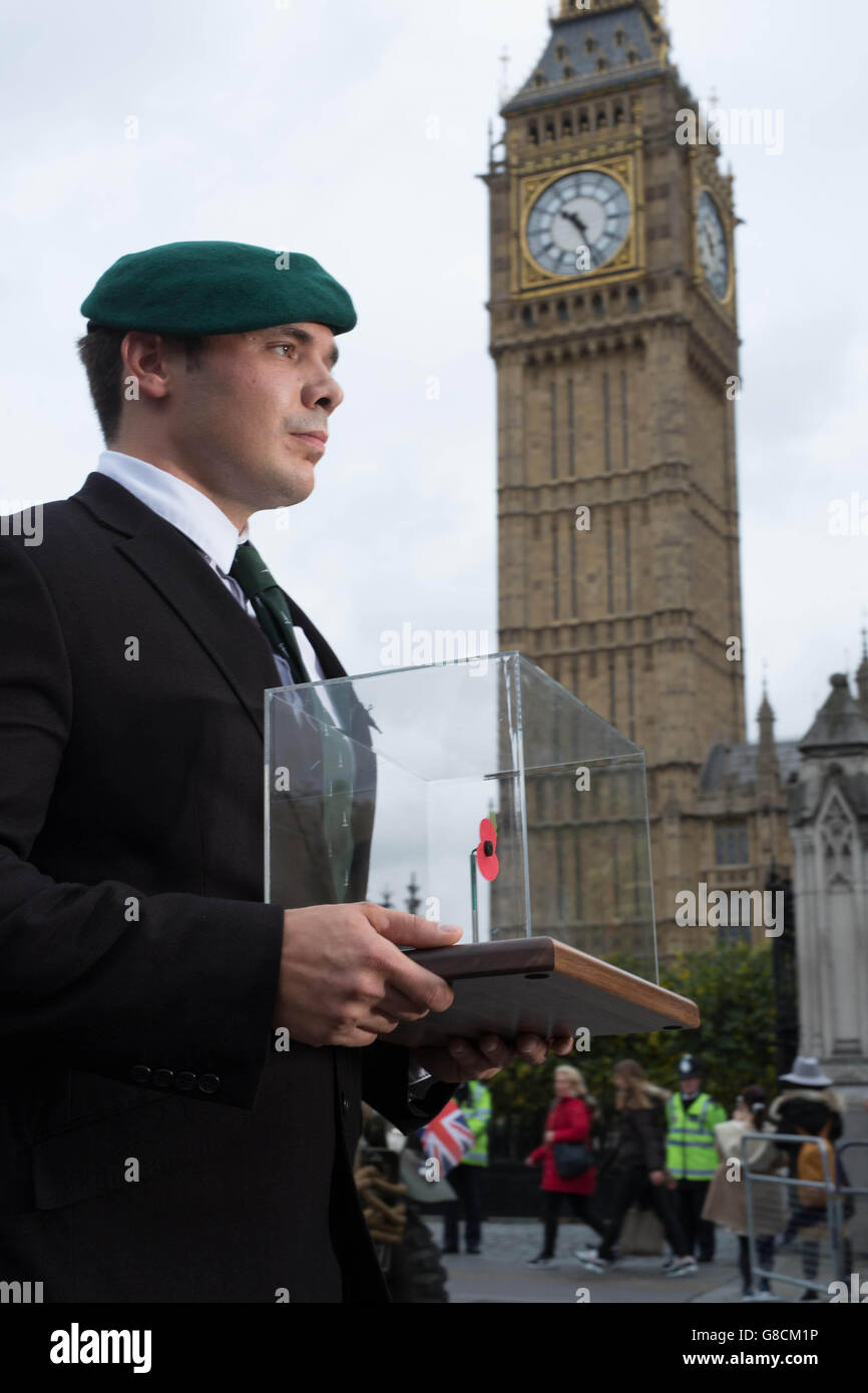 Mark Stonelake, 31, from 29 Commando Regiment Royal Artillery leads ...