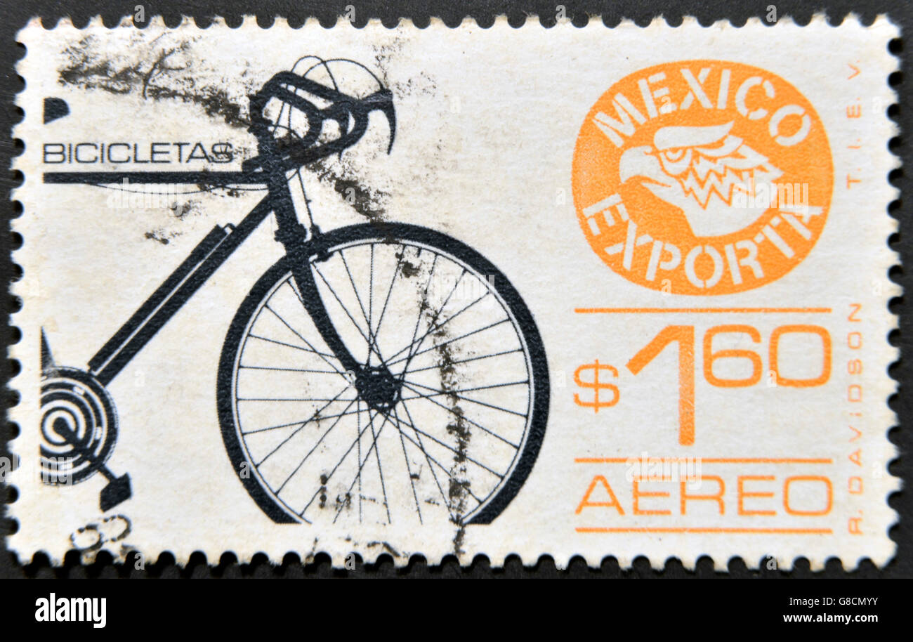 MEXICO - CIRCA 1975: A stamp printed in Mexico dedicated to export of ...