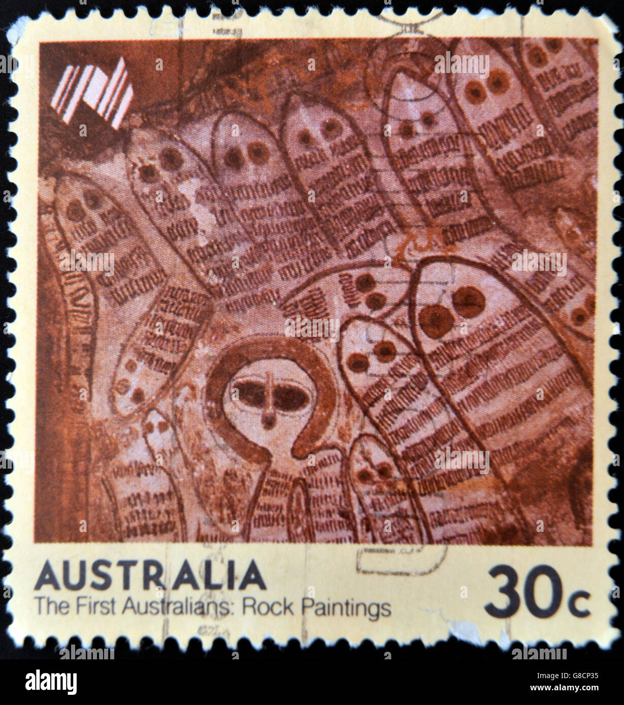 AUSTRALIA - CIRCA 1984: A stamp printed in Australia shows the first ...