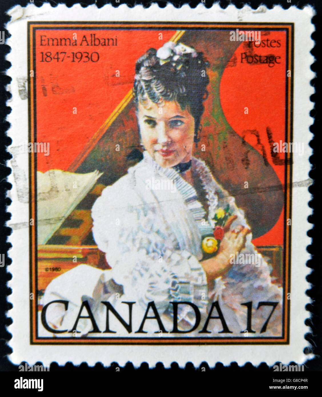 CANADA - CIRCA 1980: stamp printed in Canada shows Emma Albani, circa ...
