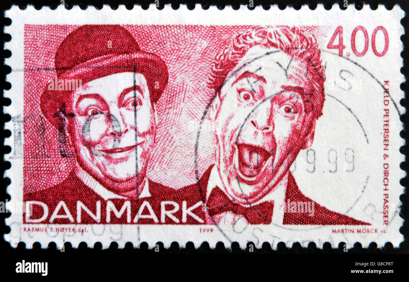 DENMARK - CIRCA 1999: A stamp printed in Denmark shows Kjeld Petersen ...