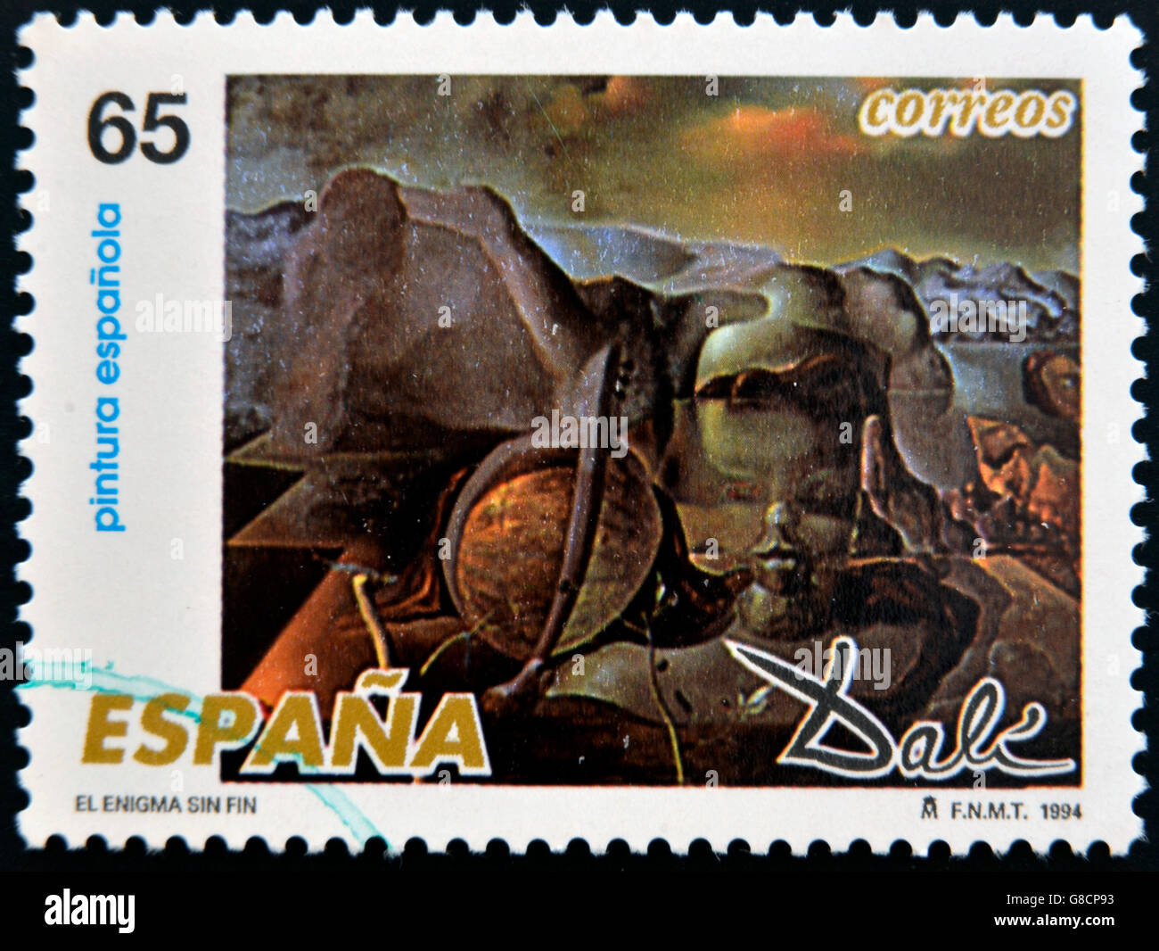 Painting by salvador dali stamp hi-res stock photography and images - Alamy