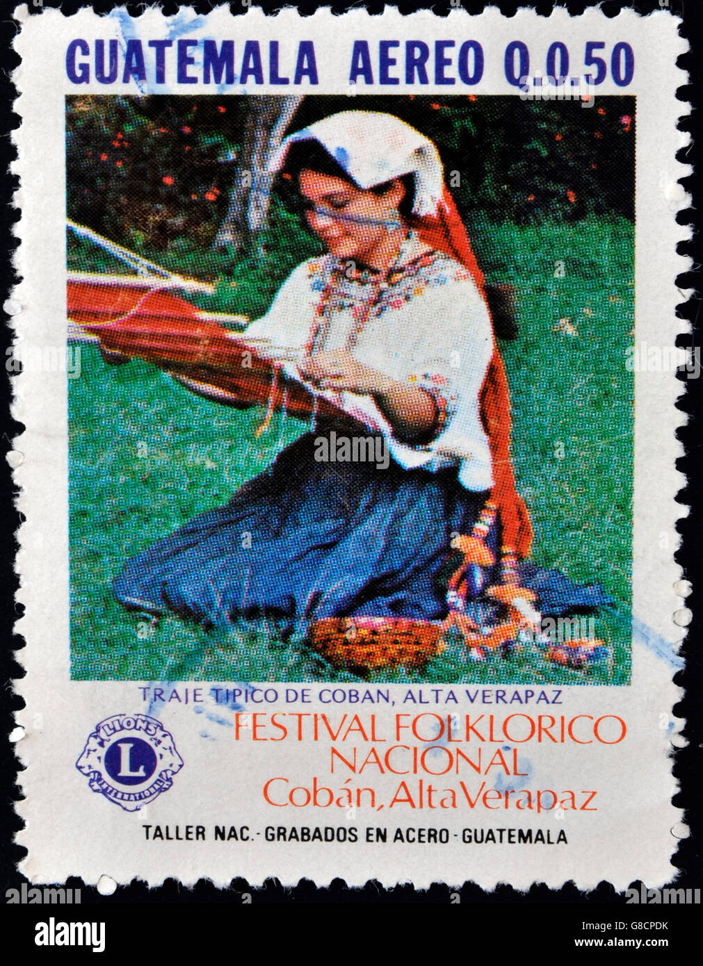 GUATEMALA - CIRCA 1980: A stamp printed in Guatemala shows Costume of ...