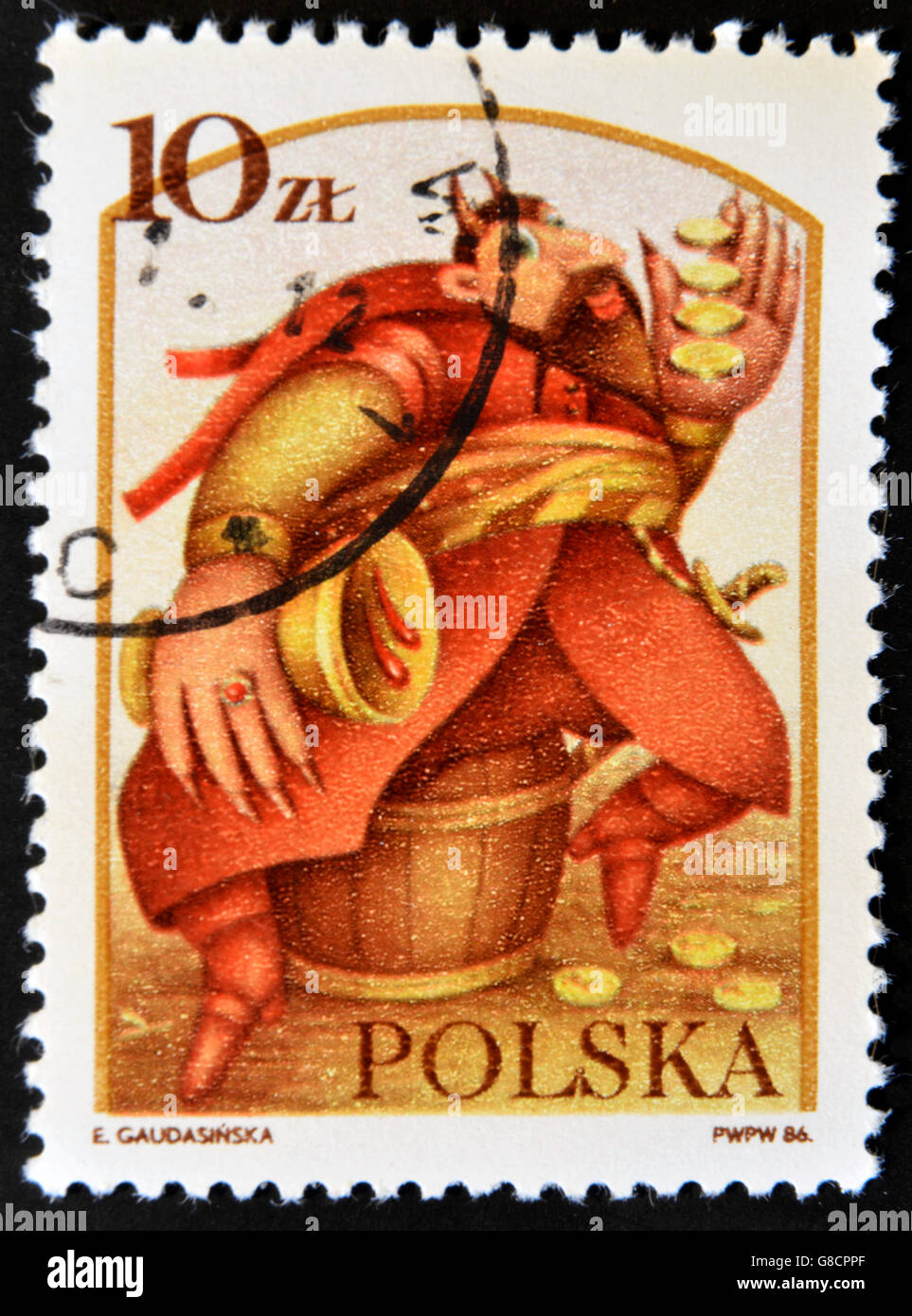 POLAND - CIRCA 1986: A stamp printed in Poland dedicated to Polish ...