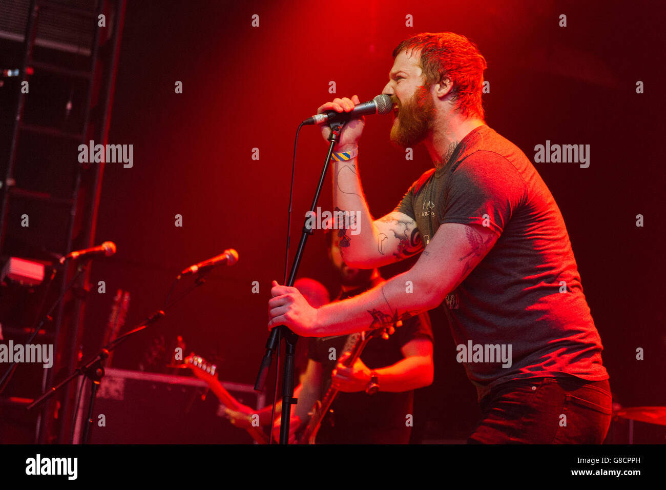 Damien Sayell of St Pierre Snake Invasion at the Electric Ballroom ...