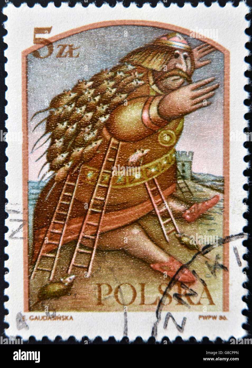 POLAND - CIRCA 1986: A stamp printed in Poland dedicated to Polish ...