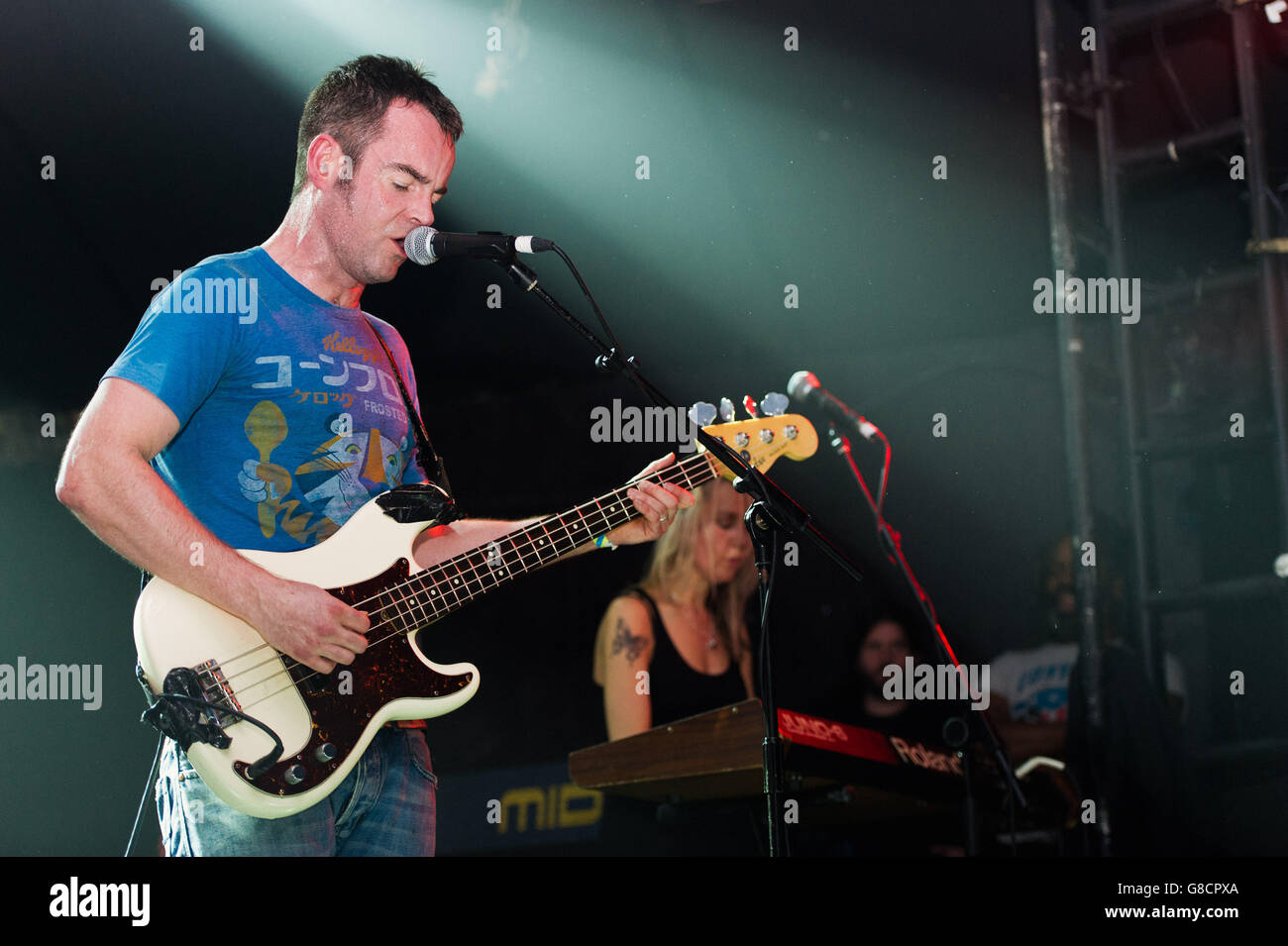 Andrew "Falco" Falkous, singer and guitarist of Future Of The Left, at ...