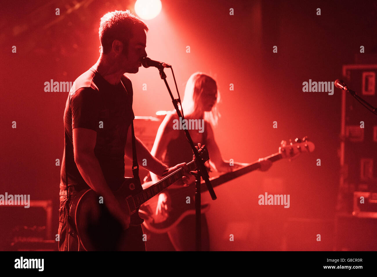 (L-R) Andrew (Falco) Falkous, Juila Ruzicka - Future Of The Left at ...