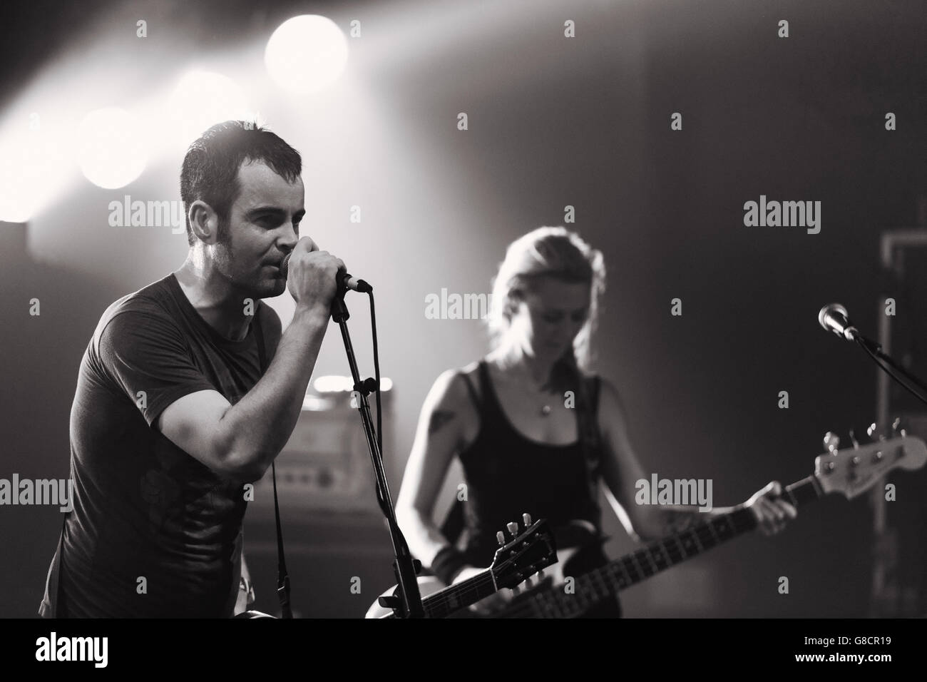 (L-R) Andrew (Falco) Falkous, Juila Ruzicka - Future Of The Left at ...