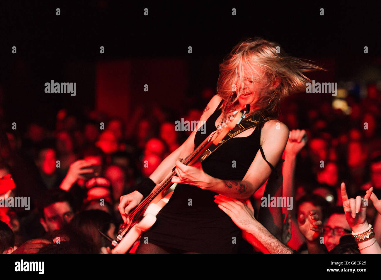 Julia Ruzicka, bassist for Future Of The Left, at Electric Ballroom ...