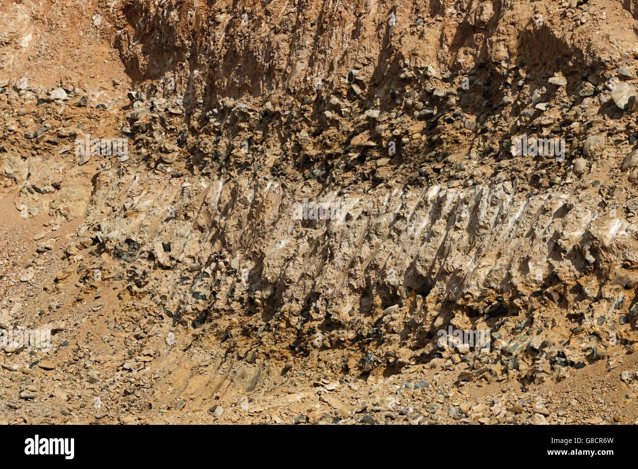 Alluvial Diamond Layers, mining site, Western Cape, South Africa Stock ...