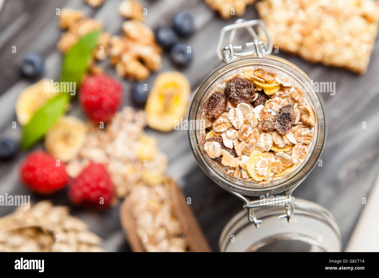 Muesli with berries Stock Photo - Alamy