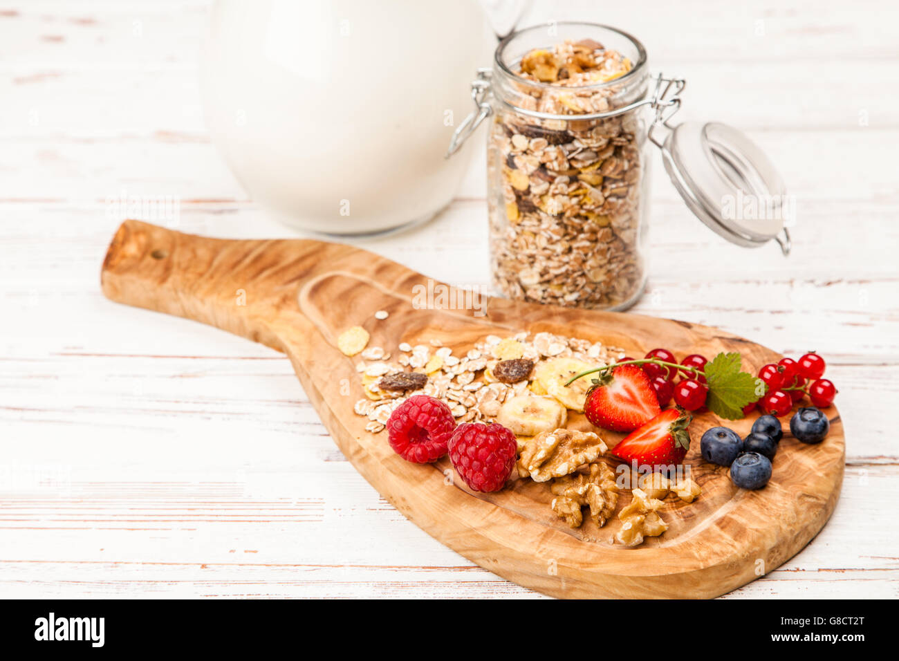 Muesli with berries Stock Photo - Alamy
