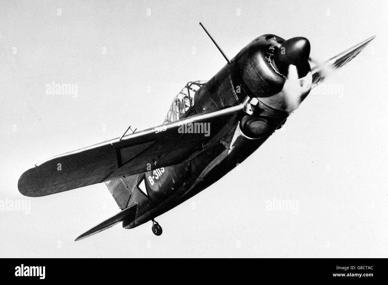 One of the large fleet of Brewster Buffalo fighters being used by the ...
