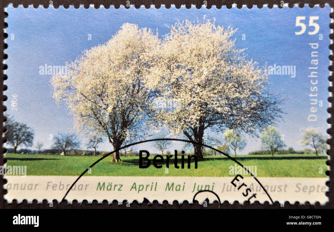 GERMANY - CIRCA 2006: A stamp printed in Germany dedicated to spring ...