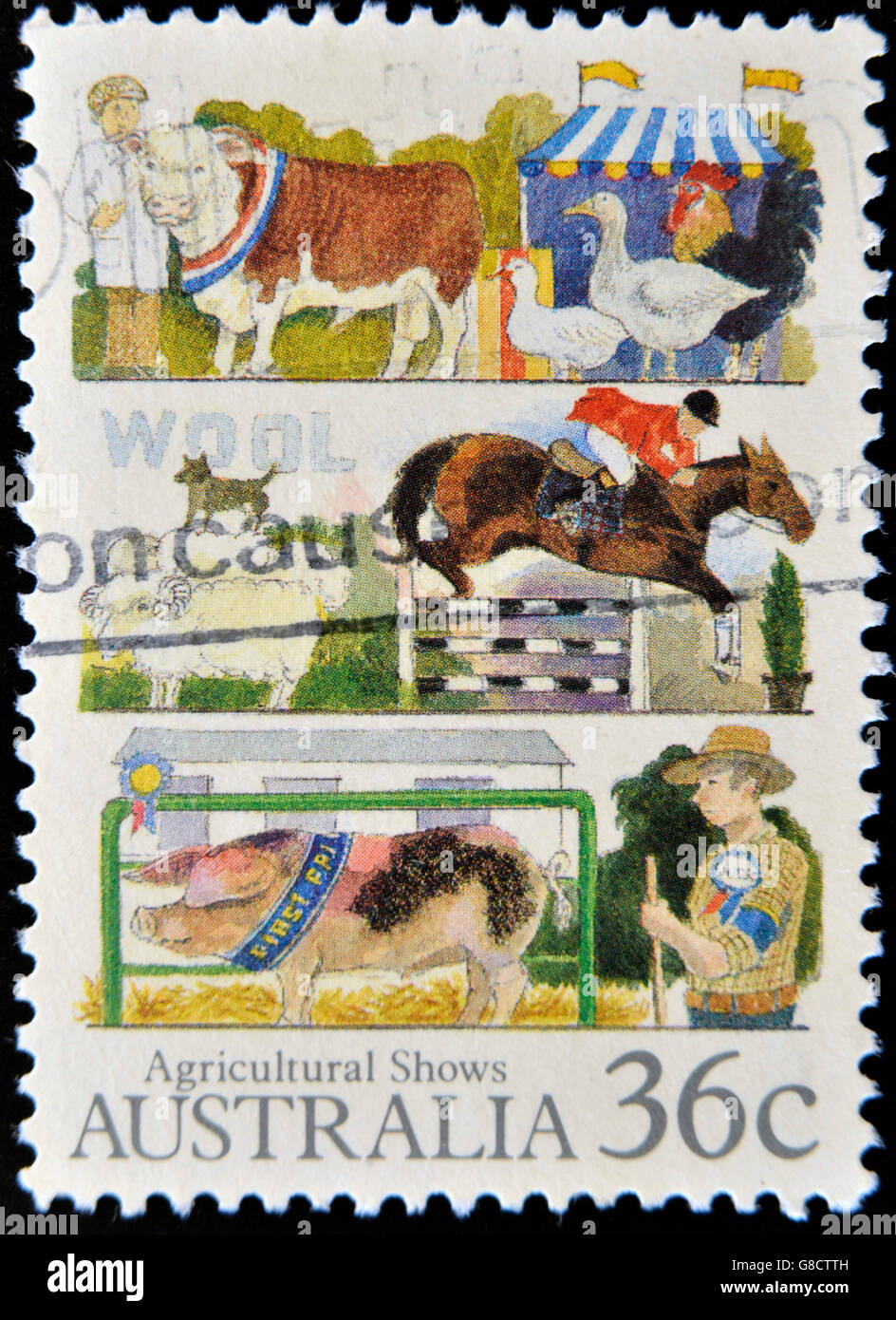 AUSTRALIA - CIRCA 1987: stamp printed by Australia, shows Agricultural ...