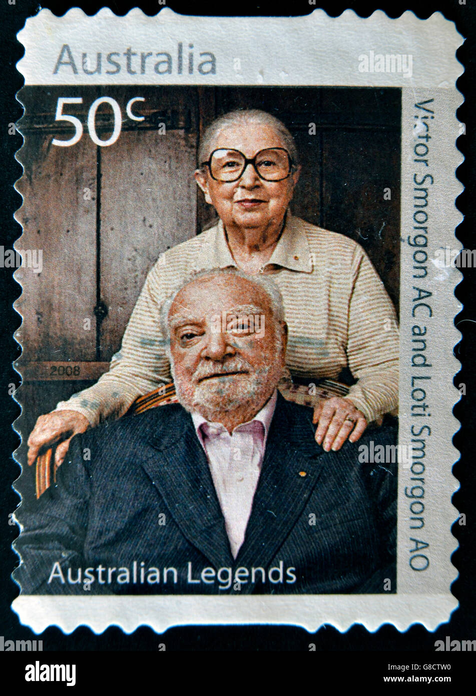 AUSTRALIA - CIRCA 2000: A stamp printed in Australia shows Victor ...