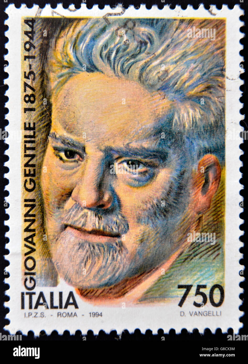 ITALY - CIRCA 1994: A stamp printed in Italy shows Giovanni Gentile ...