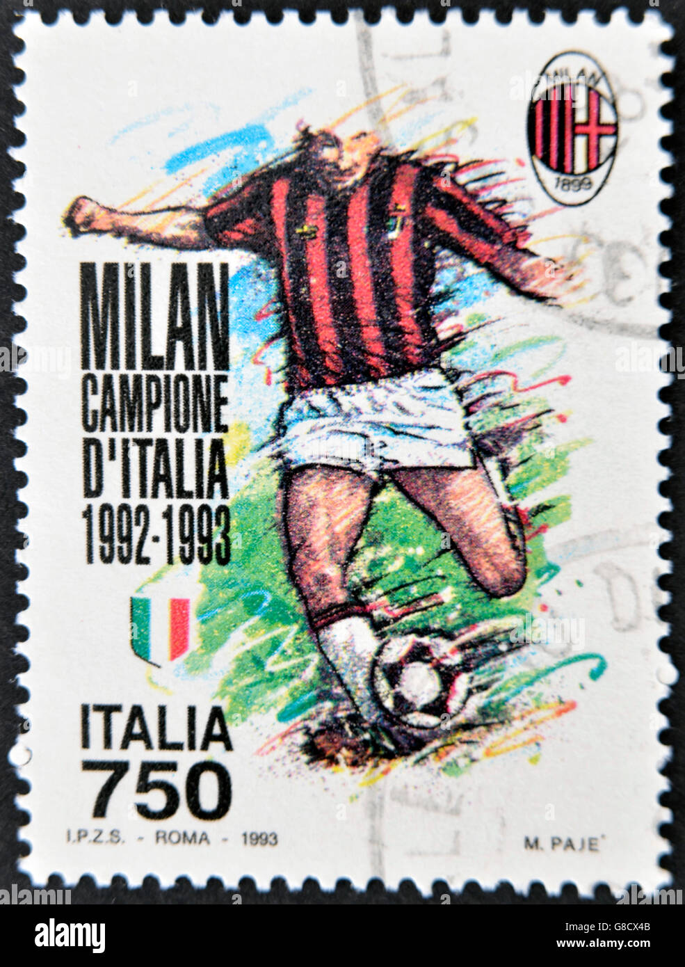 ITALY - CIRCA 1993: A stamp printed in Italy dedicated to Milan, Italy ...