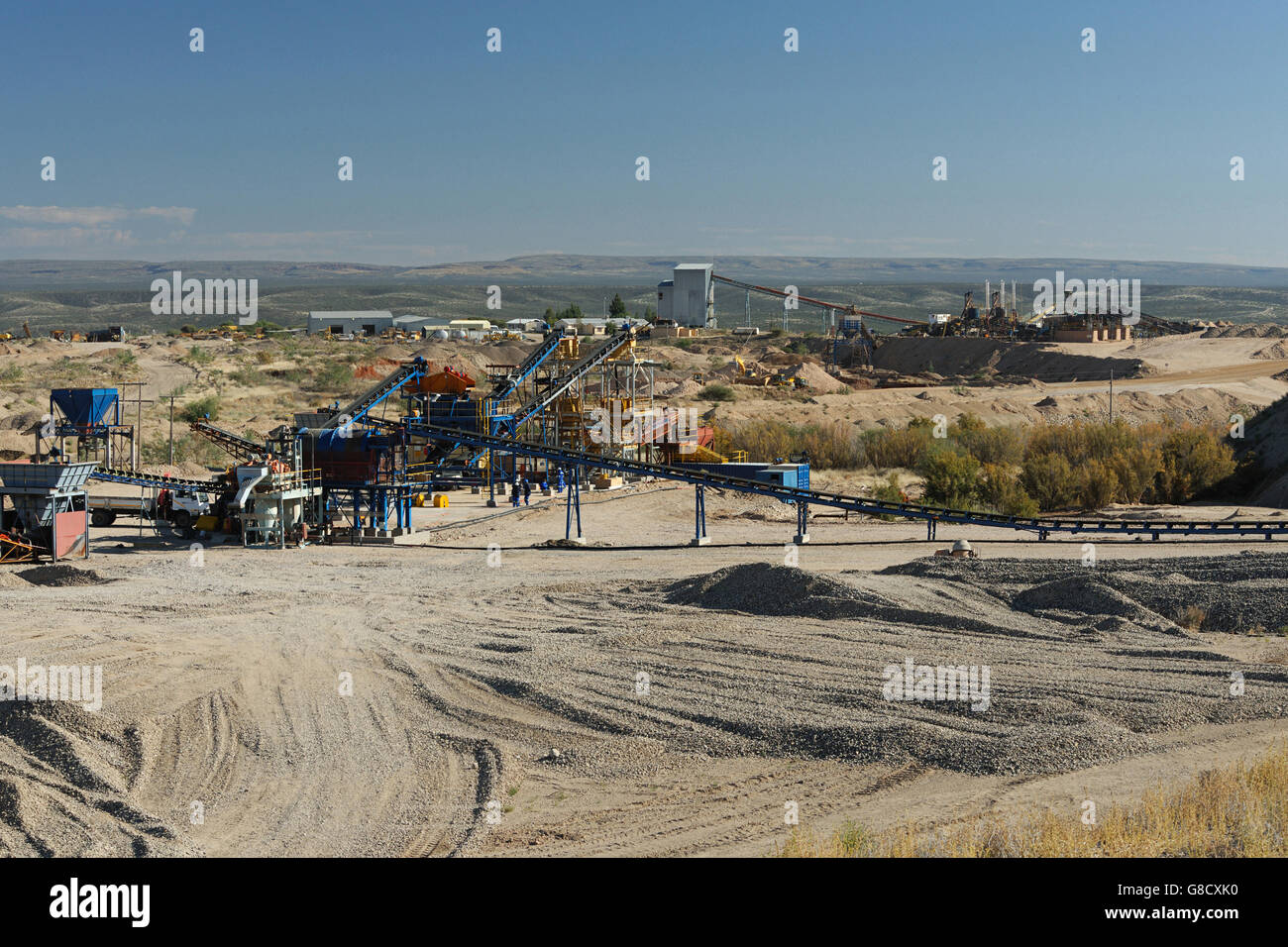 Diamond mining plant, Saxendrift, South africa, Wide view Stock Photo ...