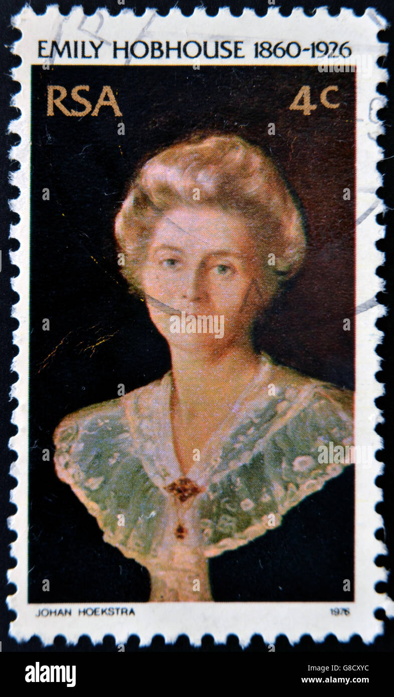 SOUTH AFRICAN - CIRCA 1976: A stamp printed in RSA shows Emily Hobhouse ...