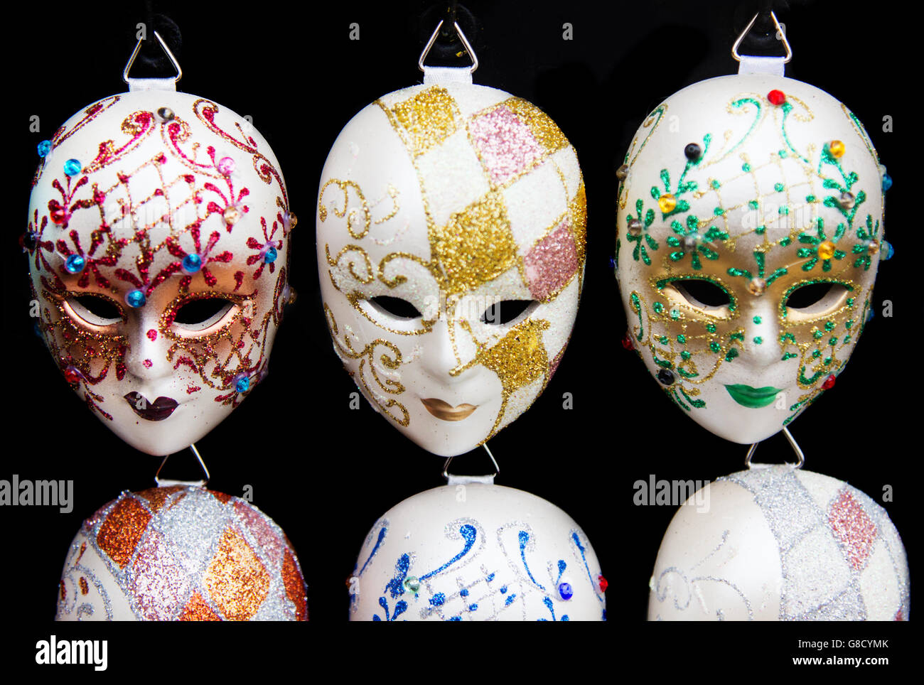 White masquerade masks hi-res stock photography and images - Alamy