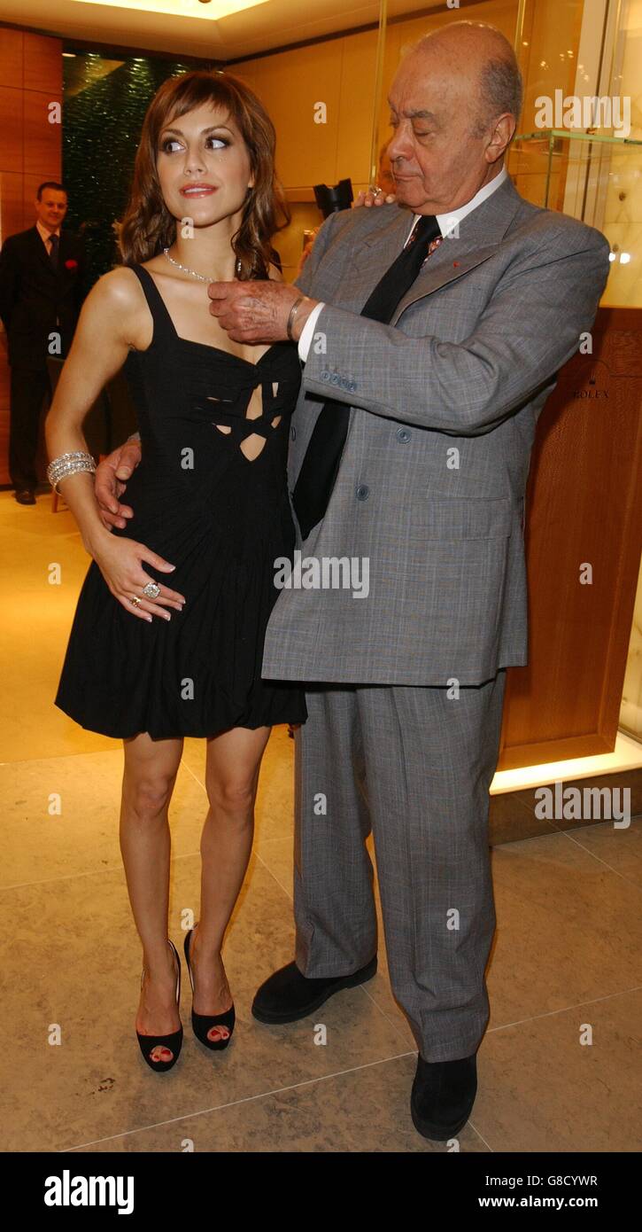 Harrods chairman Mohamed Al Fayed with American actress Brittany Murphy ...