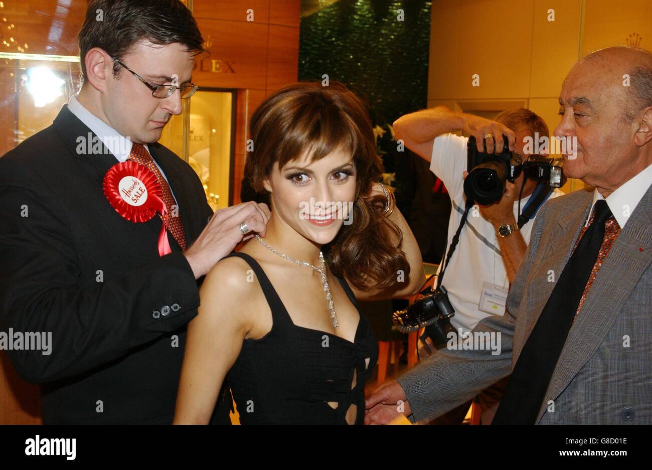 Harrods chairman Mohamed Al Fayed with American actress Brittany Murphy ...