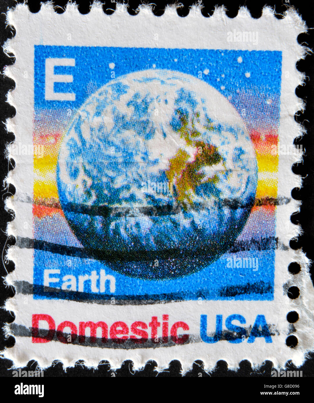 USA - CIRCA 1988: A stamps printed in USA showing the earth, circa 1988 ...