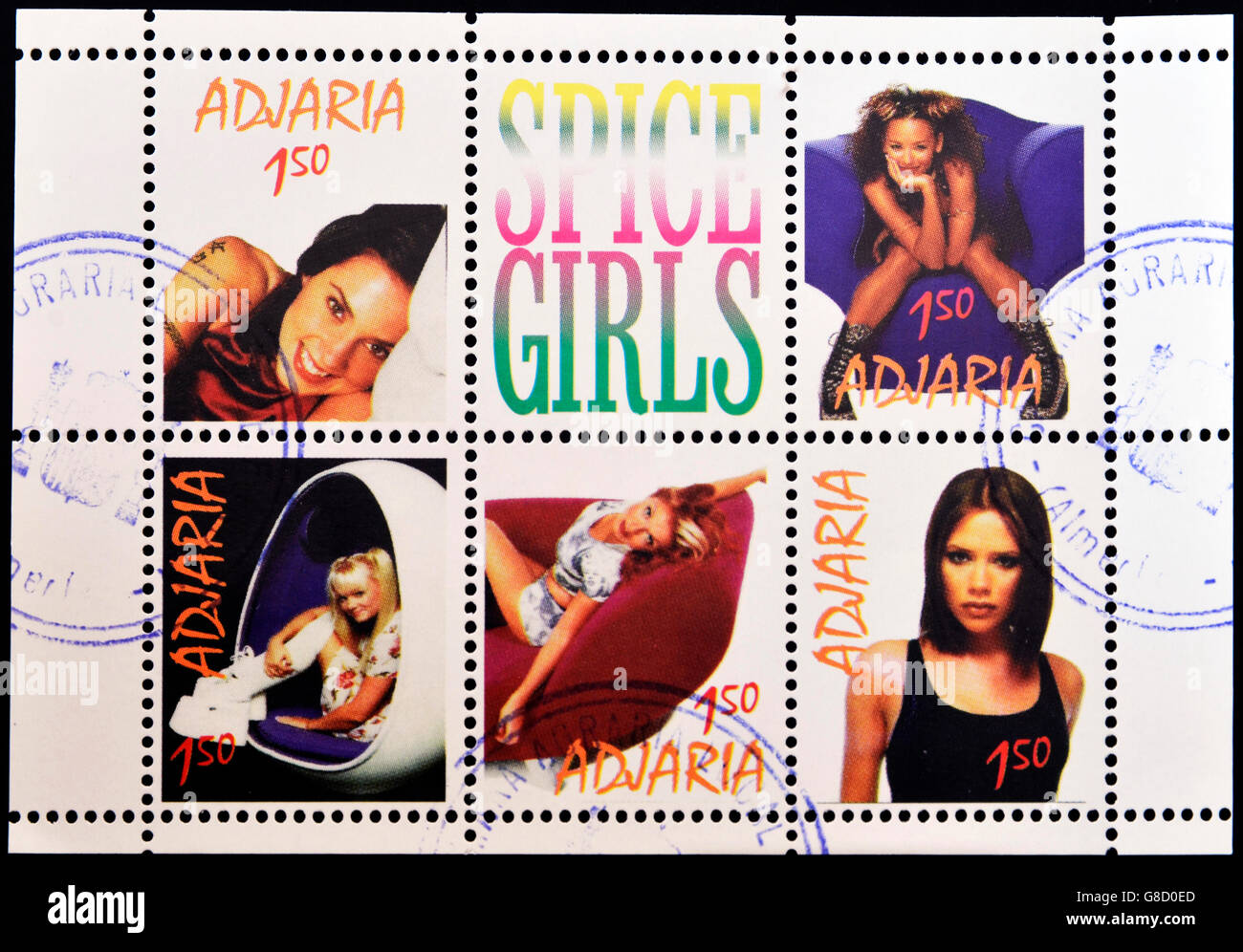 ADJARA - CIRCA 1998: Collection stamps printed in Adjara (Georgia ...