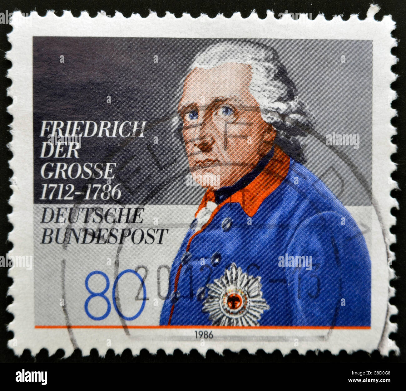 GERMANY - CIRCA 1986: A stamp printed in Germany showing Friedrich der ...