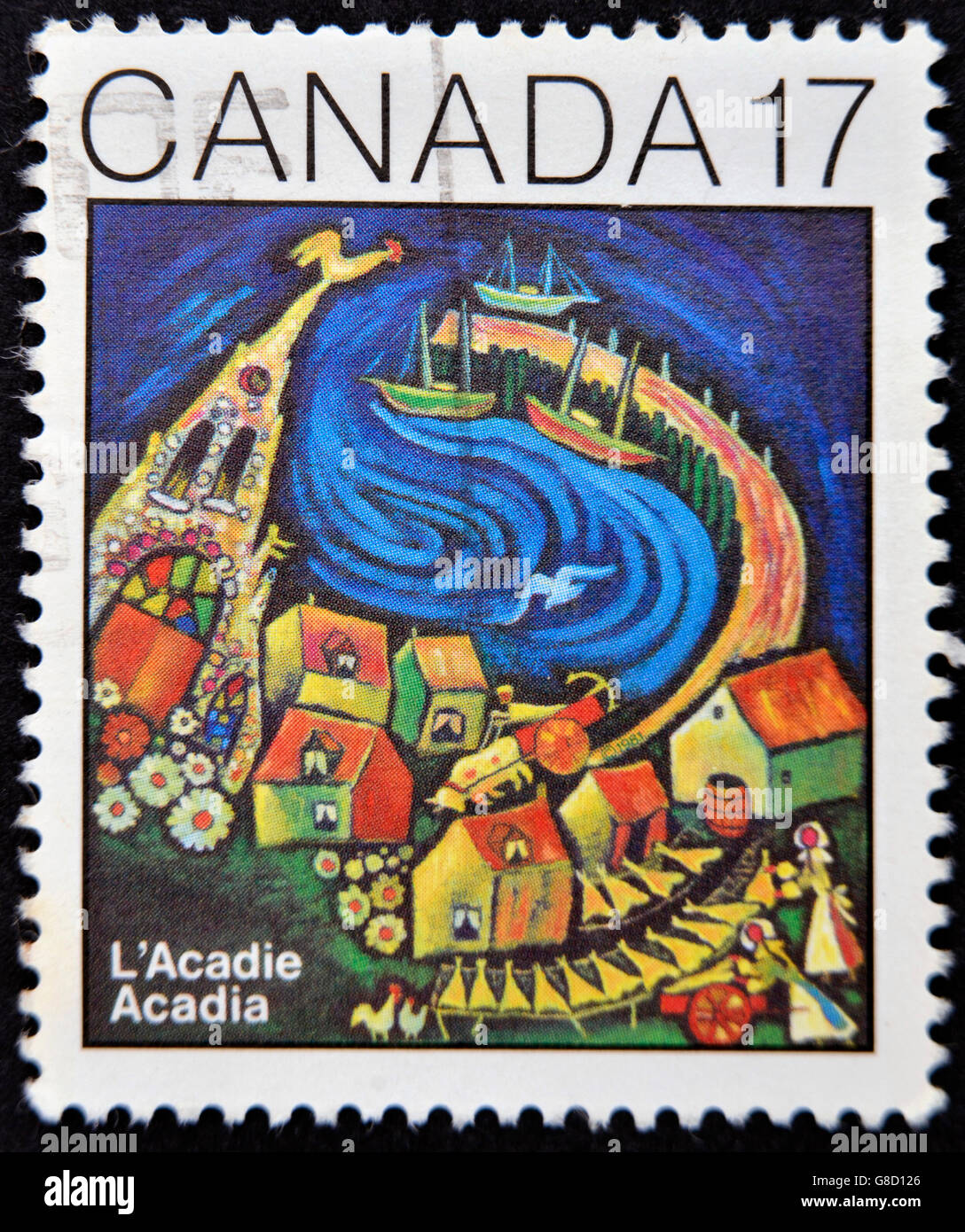 CANADA - CIRCA 1981: stamp printed in Canada shows Acadia, circa 1981 ...
