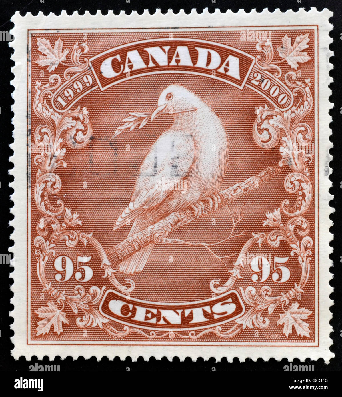 CANADA - CIRCA 1999: A stamp printed in Canada shows Peace Dove, circa ...