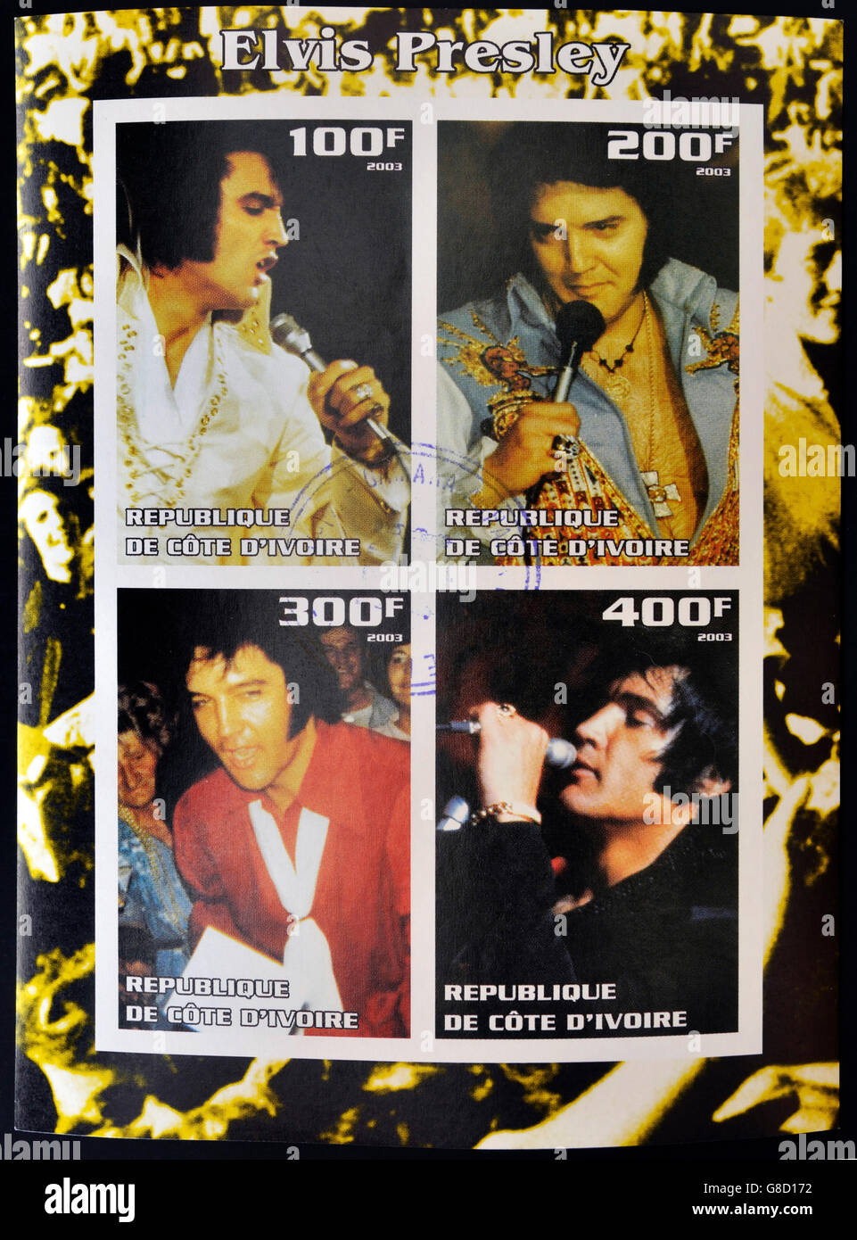 IVORY COAST - CIRCA 2003: collection stamps shows Elvis Presley, circa ...