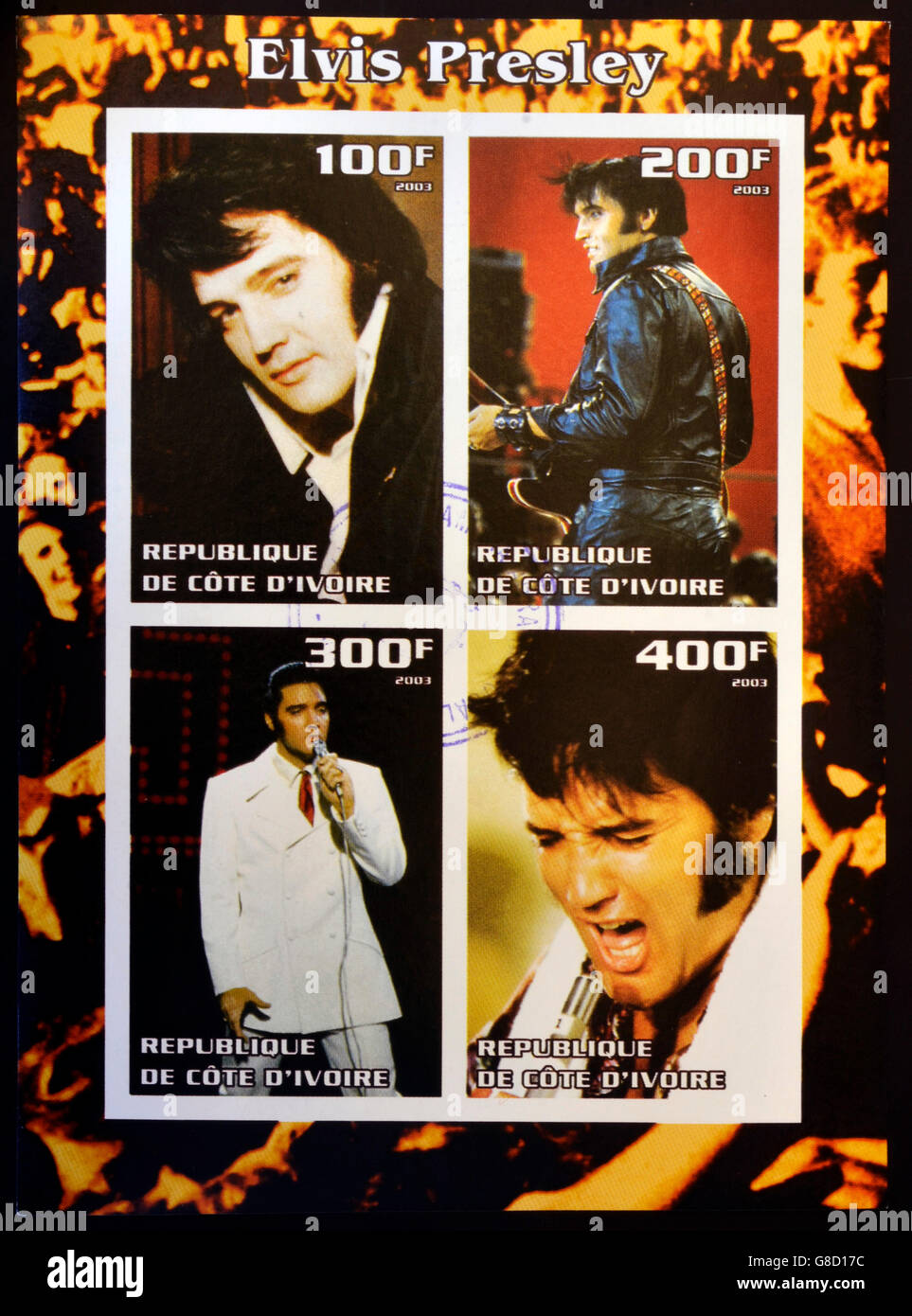 IVORY COAST - CIRCA 2003: collection stamps shows Elvis Presley, circa ...