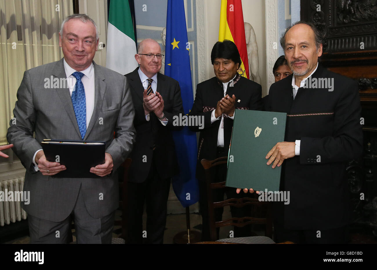 Bolivian President visit to Ireland Stock Photo - Alamy
