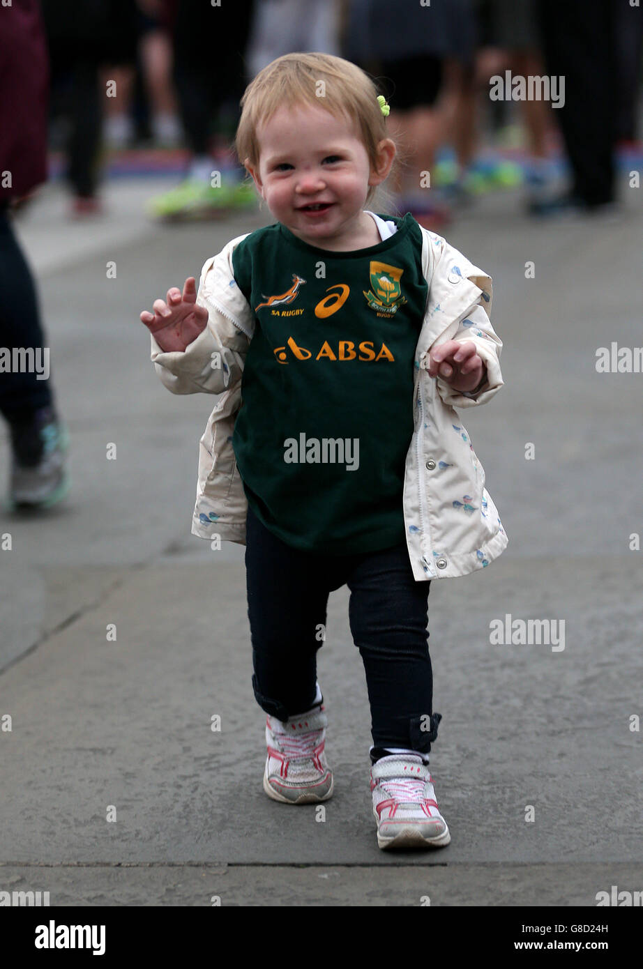 A young South Africa fan at the Rugby World Cup 2015 Fanzone in ...