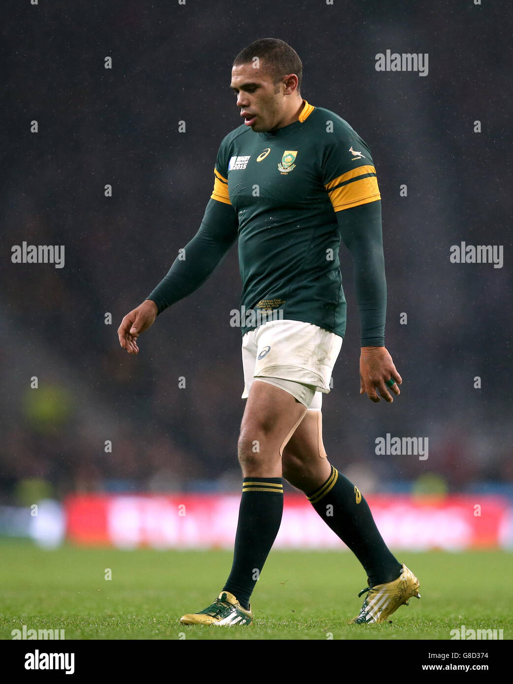 South africas bryan looks dejected after the rugby world cup hi-res ...