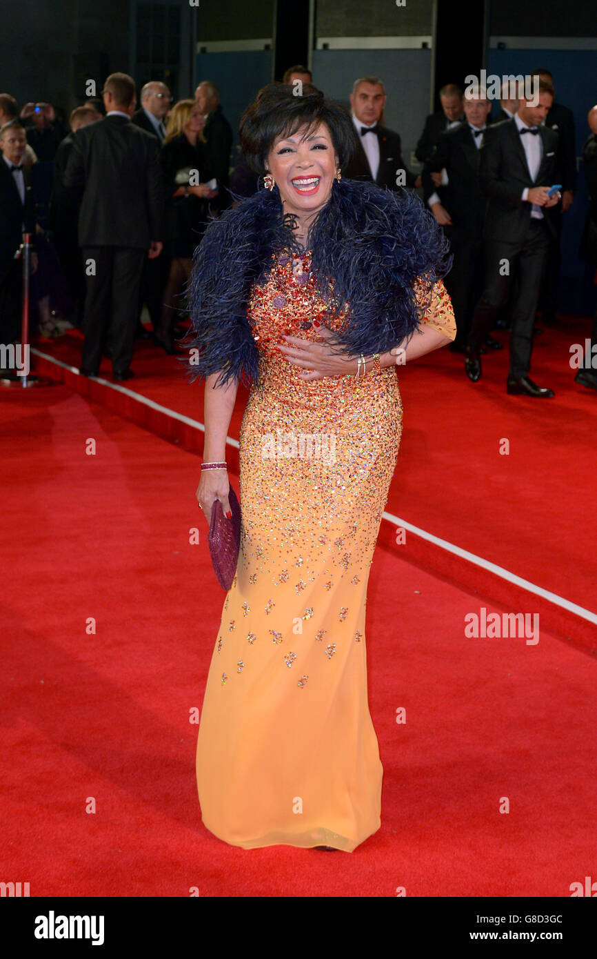 Dame Shirley Bassey attending the World Premiere of Spectre, held at ...