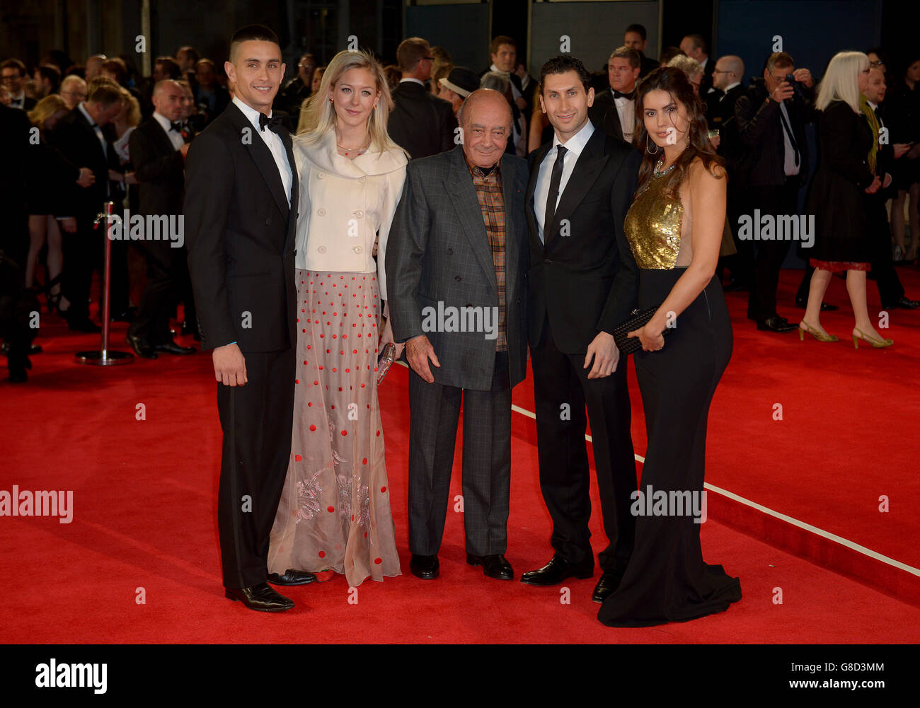 Mohamed al fayed and family attending the world premiere of spectre hi ...