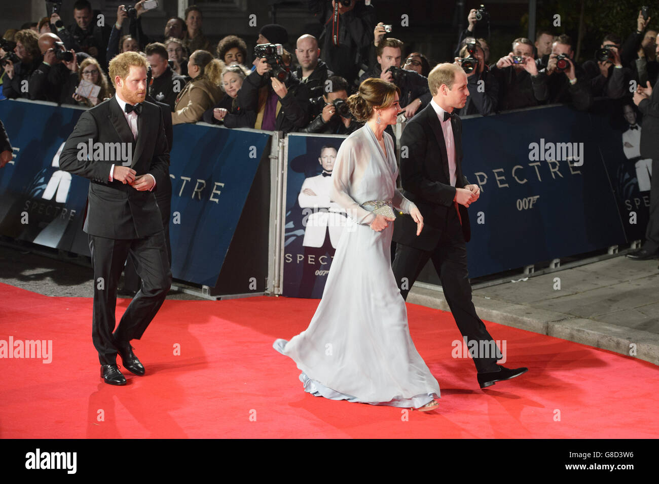 Duke duchess cambridge attending world premiere spectre hi-res stock ...