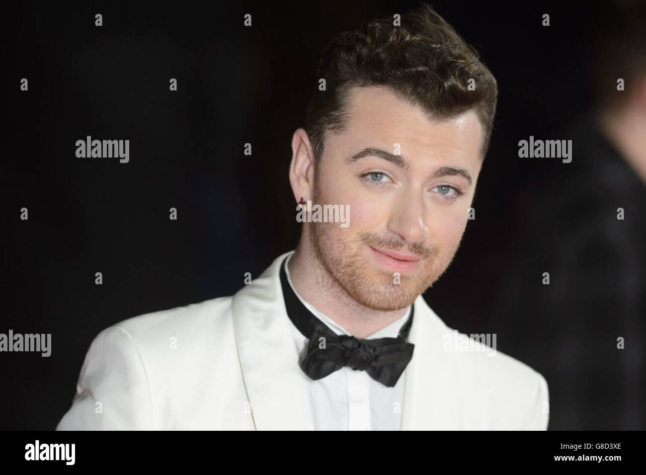 Sam Smith attending the World Premiere of Spectre, held at the Royal ...