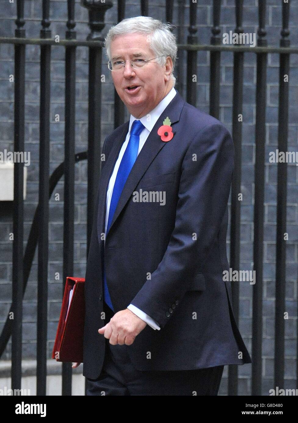 Defence Secretary Michael Fallon arrives for a cabinet meeting at 10 ...