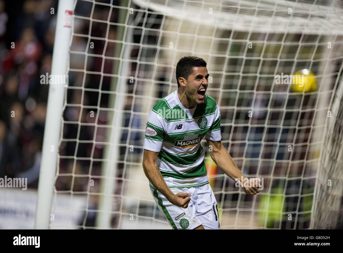 Celtic's Tomas Rogic celebrates scoring his side's second goal of the ...