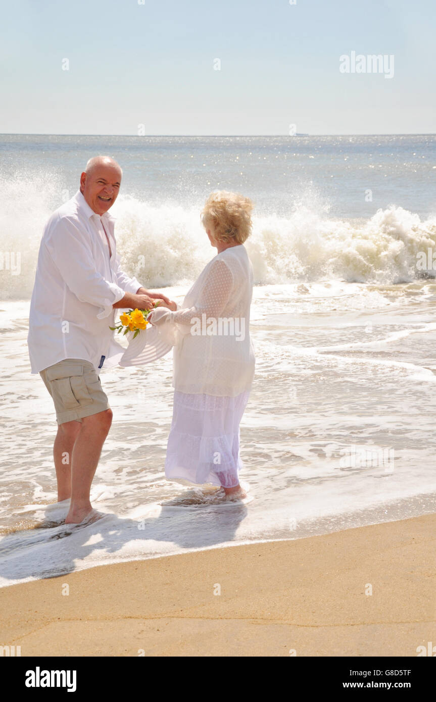 healthy active seniors at the beach Stock Photo - Alamy