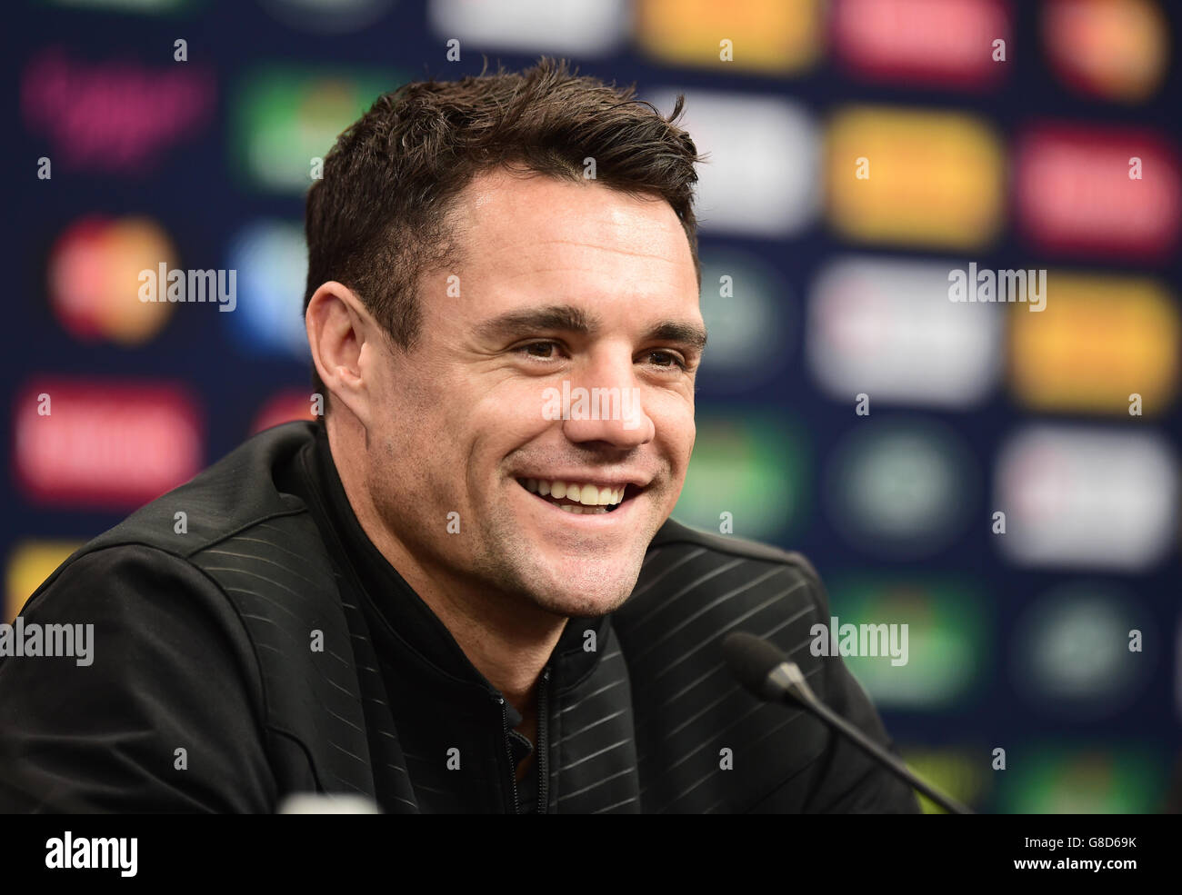 New Zealand's Dan Carter during the press conference at Twickenham ...