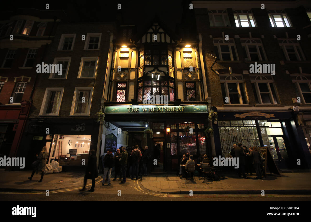 Missing Dylan Thomas poem. The Wheatsheaf pub, Rathbone Place, London ...